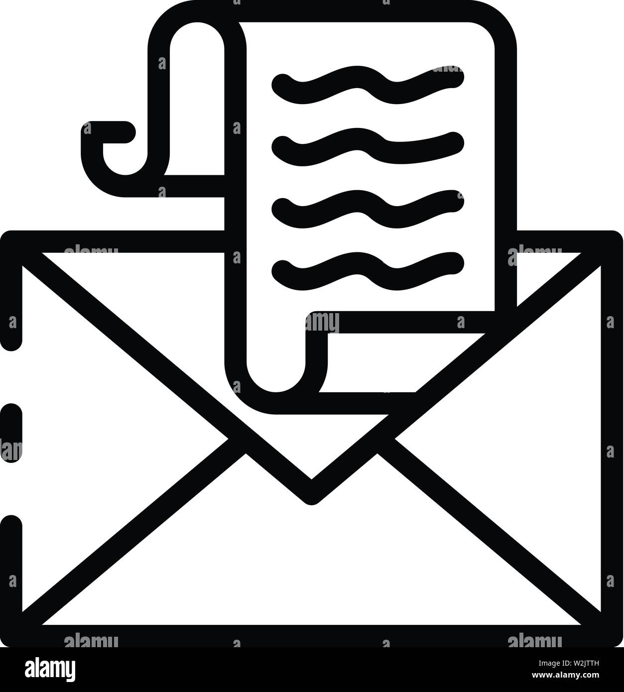 Tax email icon, outline style Stock Vector Image & Art - Alamy