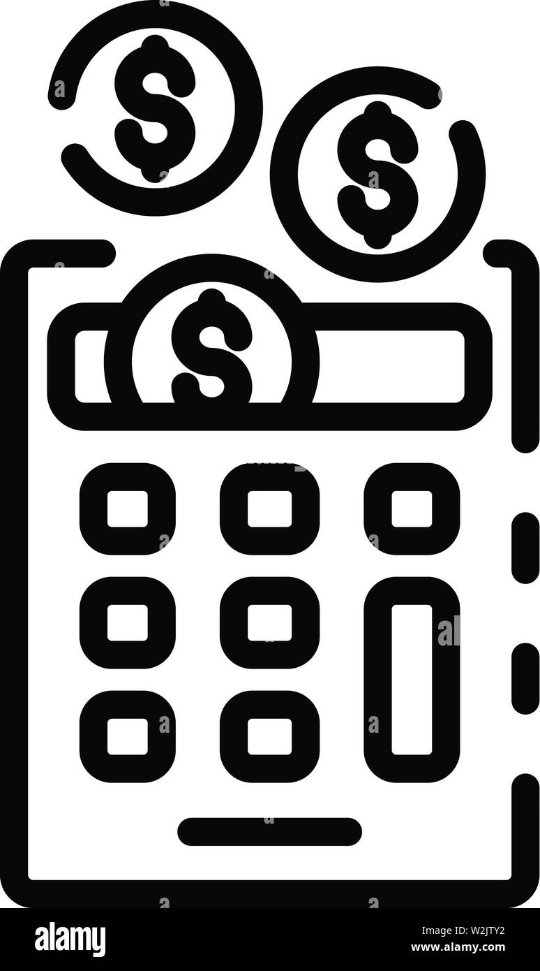 Money coin calculation icon, outline style Stock Vector Image & Art - Alamy
