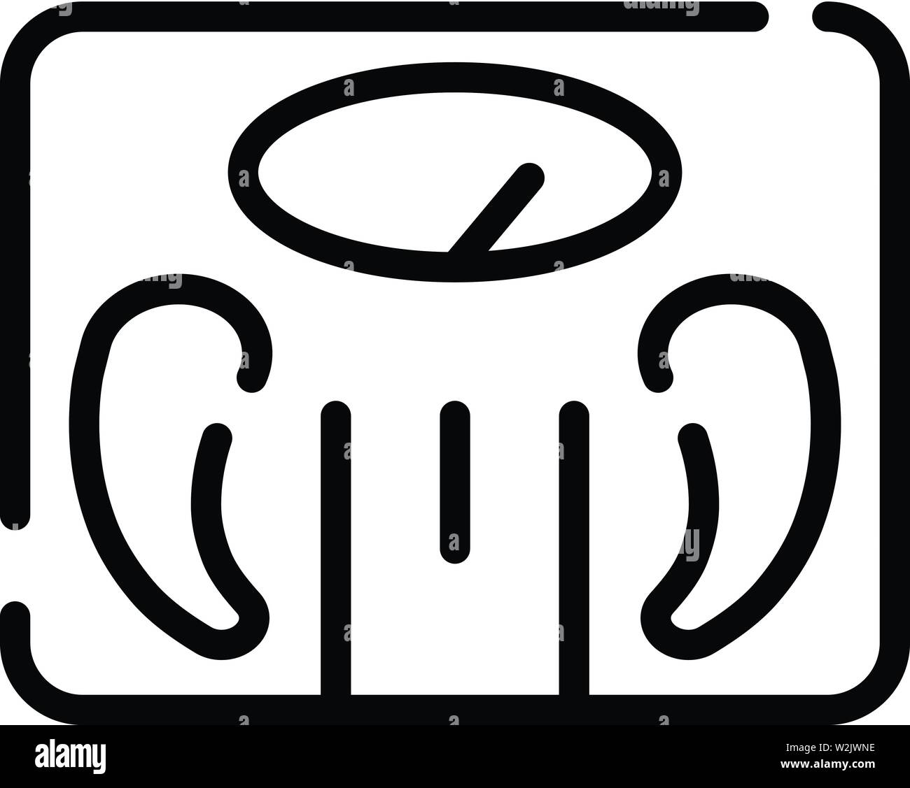 White line bathroom scales icon Stock Vector Images - Alamy