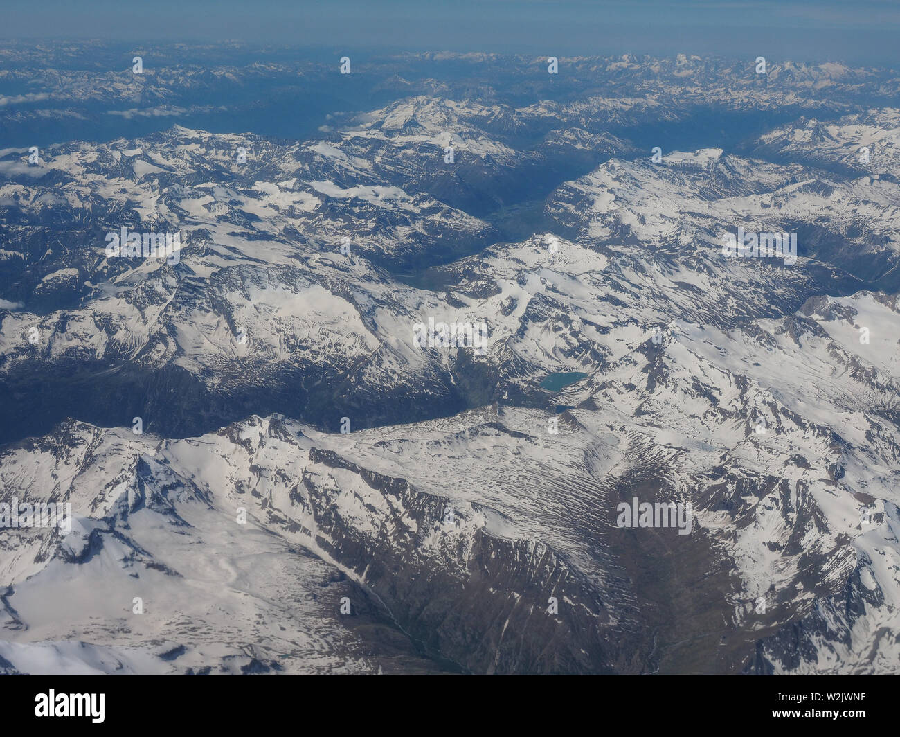 aerial view of Alps mountains between Italy and Switzerland Stock Photo ...