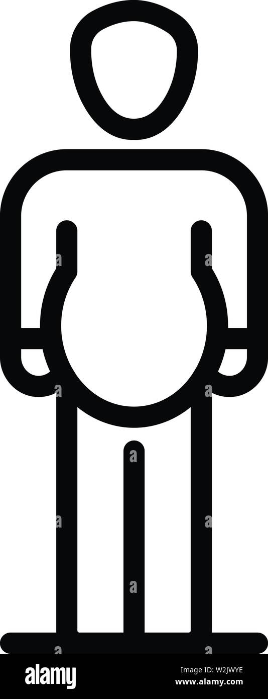 Child overweight icon, outline style Stock Vector Image & Art - Alamy