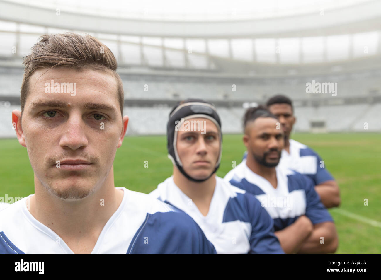 Standing together in stadium rugby hi-res stock photography and images ...