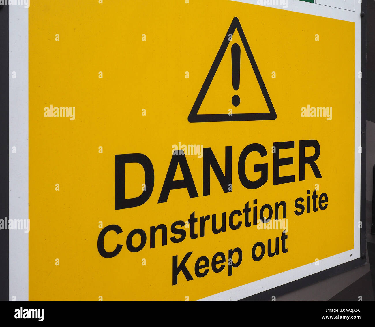 danger construction site keep out warning sign Stock Photo - Alamy