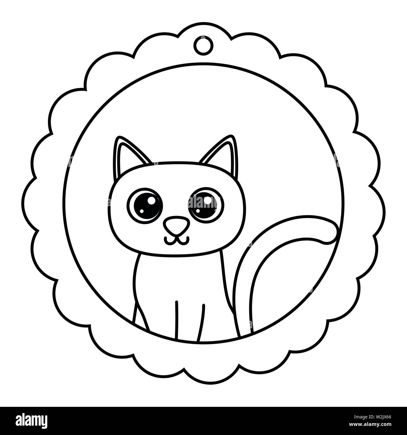 Cat cartoon design, Mascot pet animal domestic cute life nature and ...