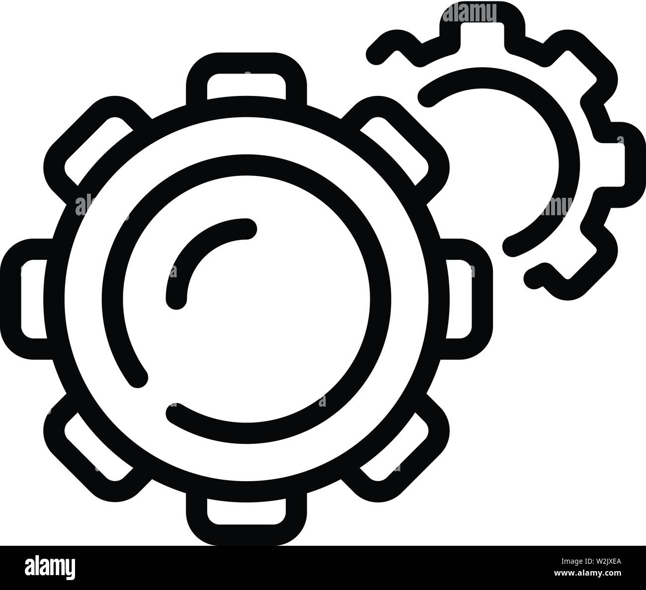 Gear mechanism icon, outline style Stock Vector Image & Art - Alamy