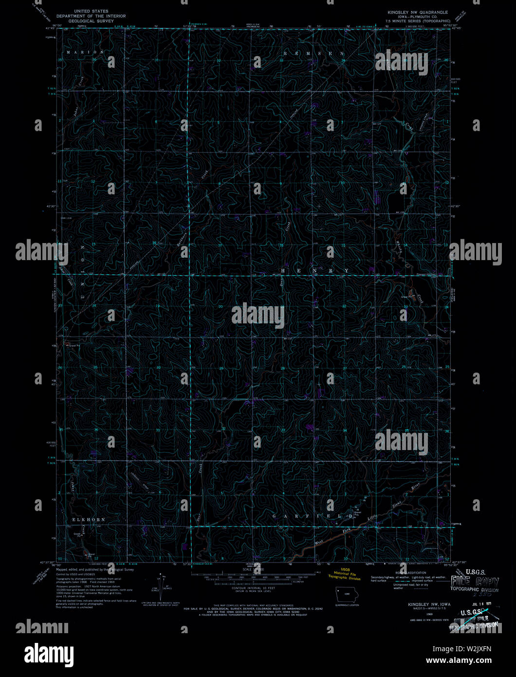 Map of kingsley hi-res stock photography and images - Alamy