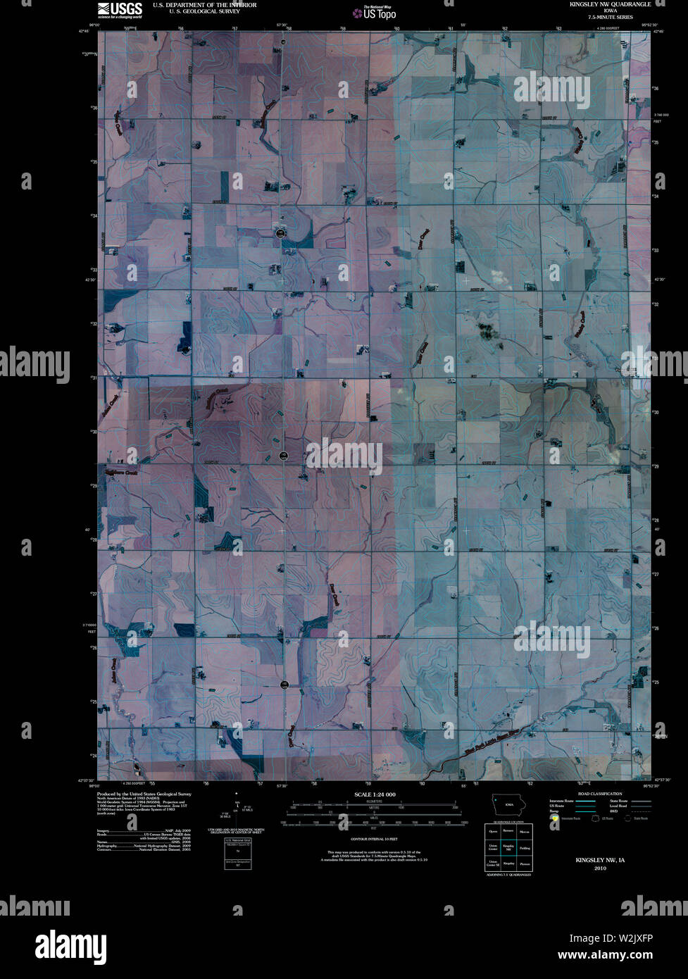 Kingsley iowa map hi-res stock photography and images - Alamy