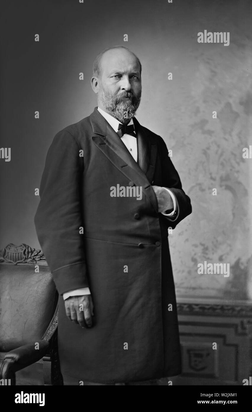 James A. Garfield (1831-81), 20th President of the United States, Three ...