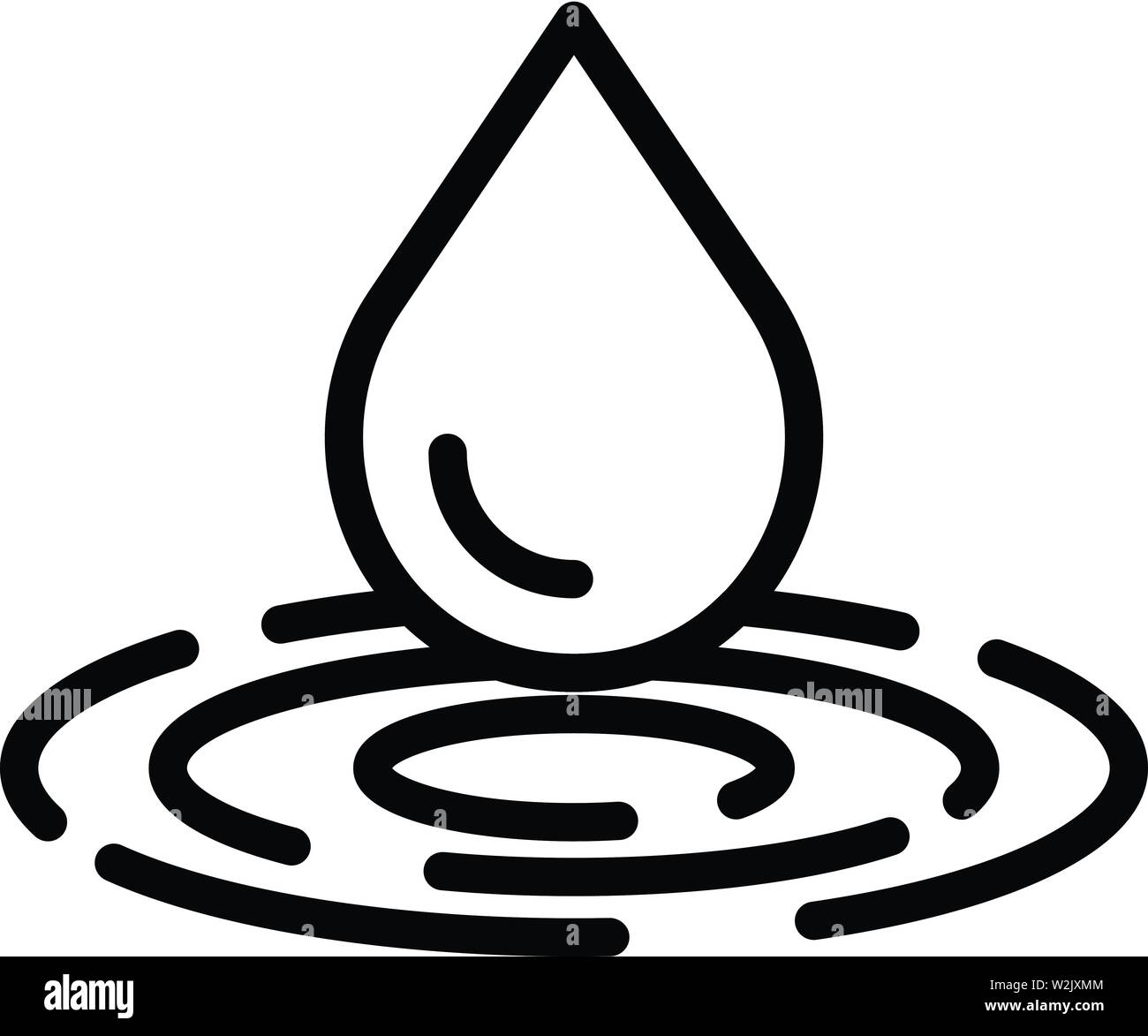 Drop and circles icon, outline style Stock Vector Image & Art - Alamy