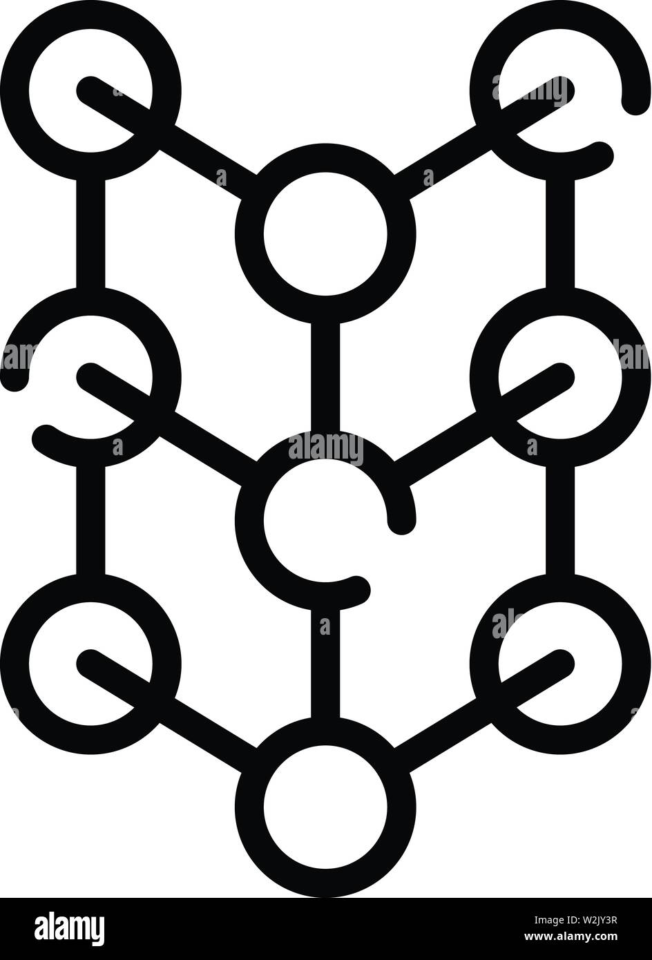 Molecular lattice icon, outline style Stock Vector Image & Art - Alamy