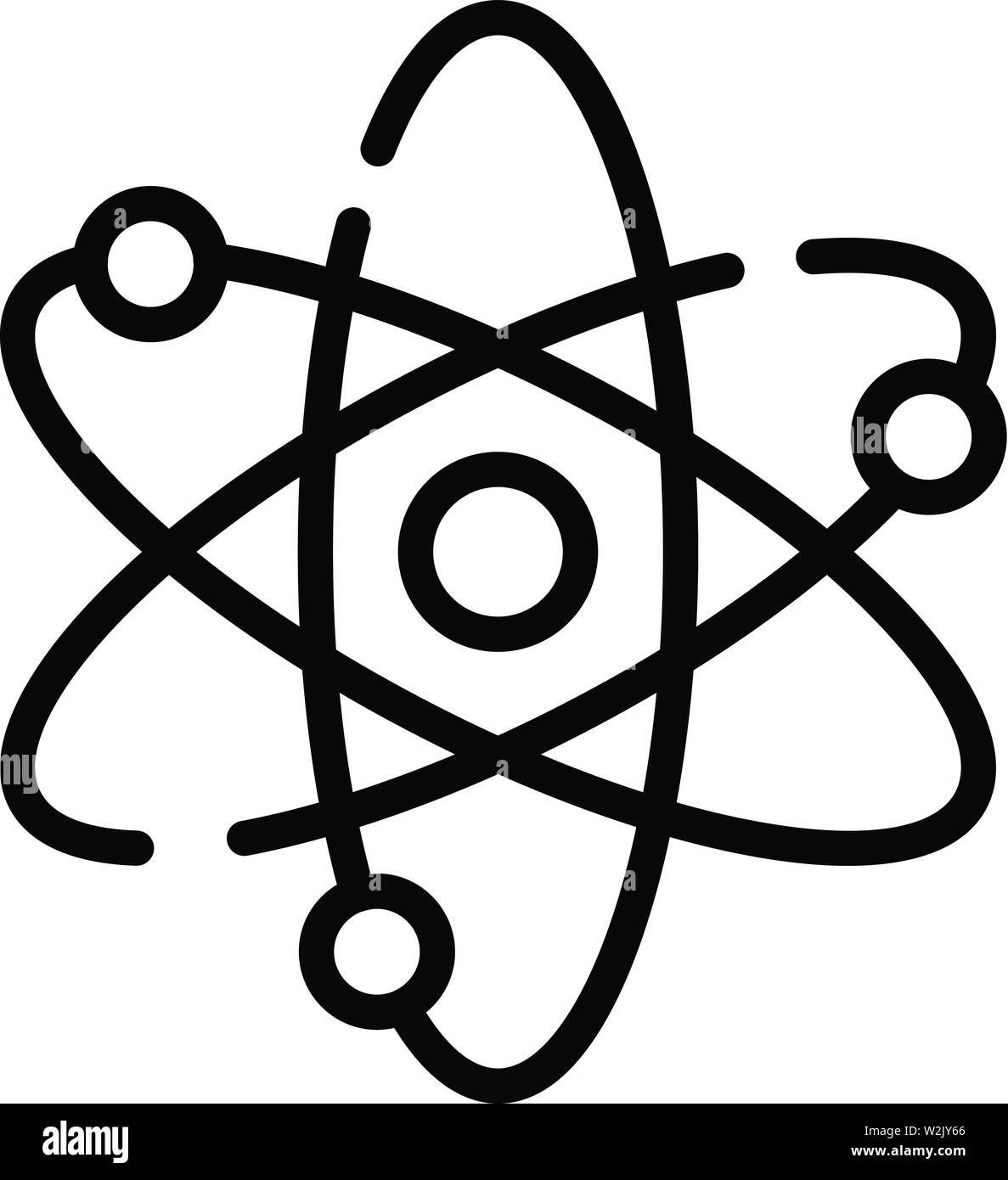 Atom and electrons icon, outline style Stock Vector Image & Art - Alamy