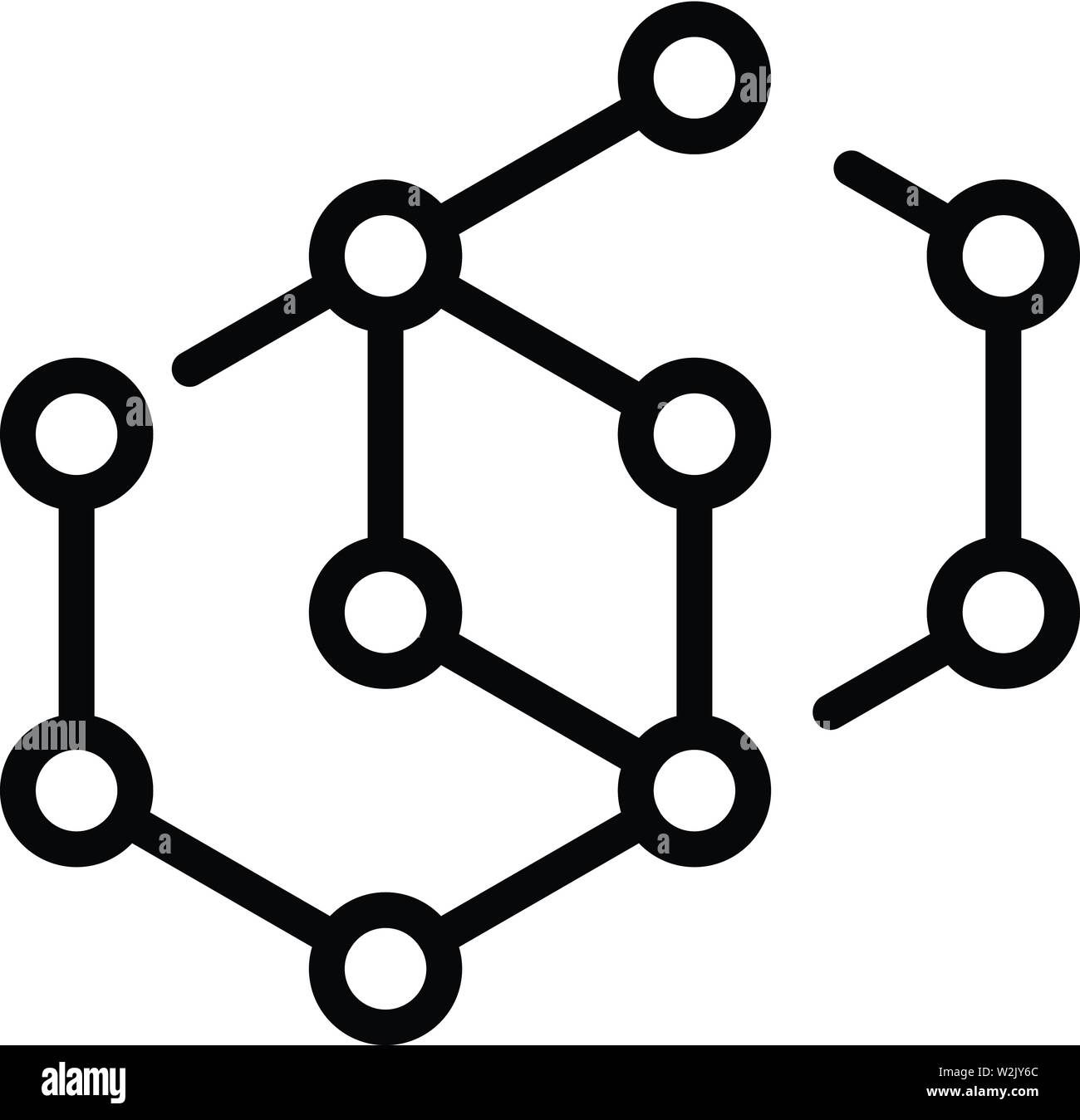 Molecular compound icon, outline style Stock Vector Image & Art - Alamy