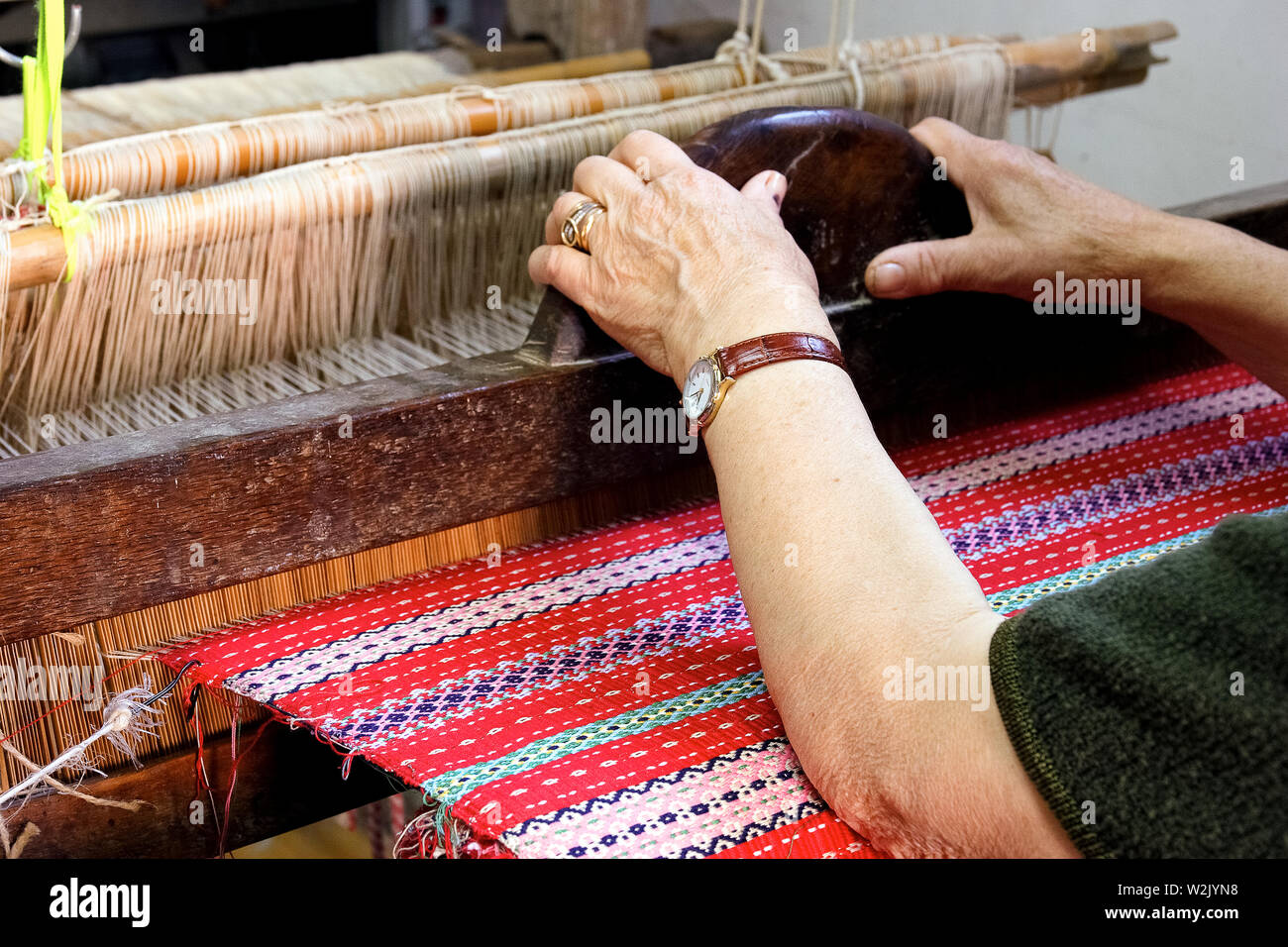 Italy -Molise Montemitro (Cb) - typical local processing, blanket ...
