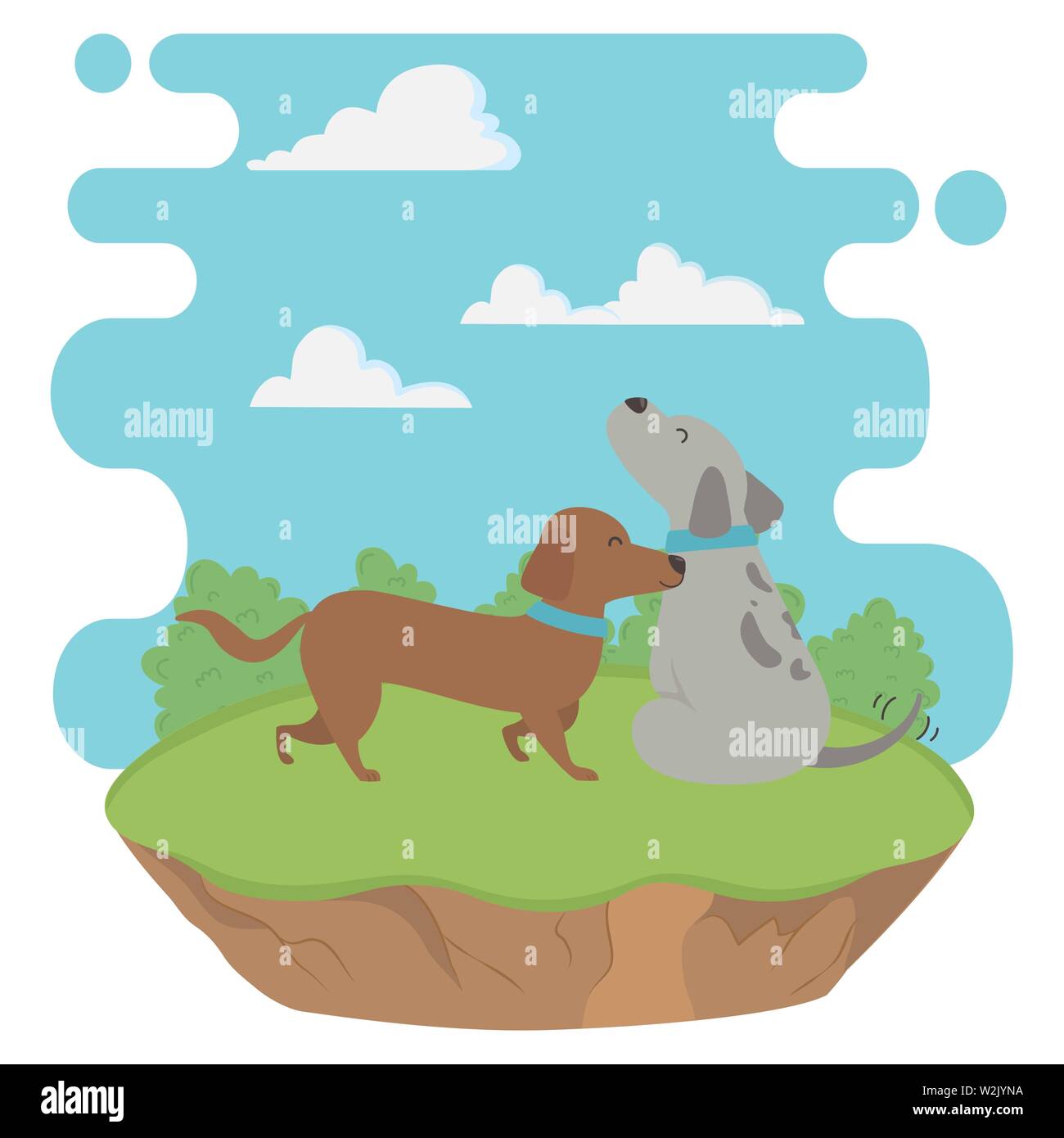 Dogs cartoons design, Mascot pet animal nature cute and puppy theme ...