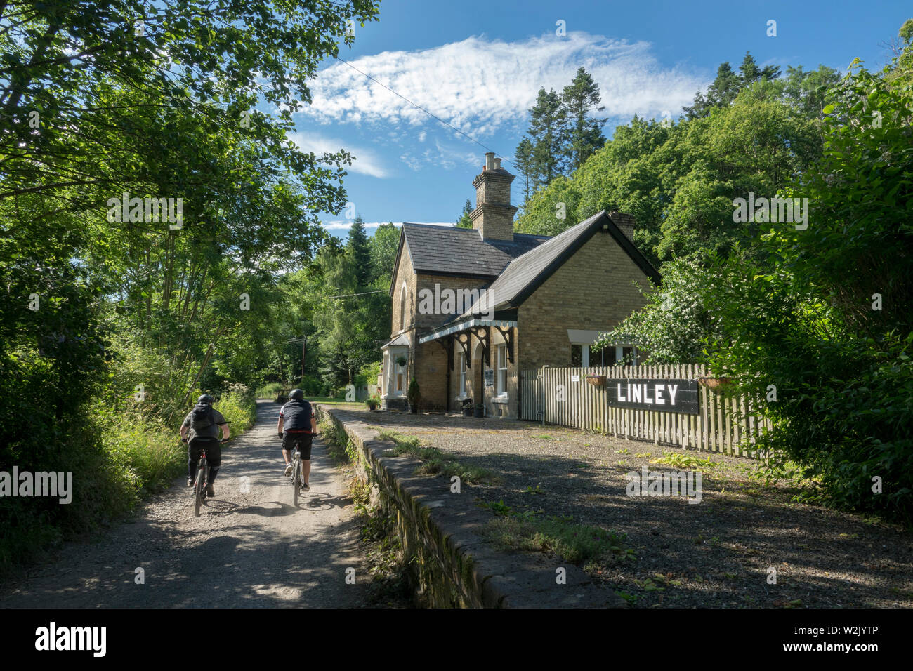 Old Linley station house Stock Photo - Alamy