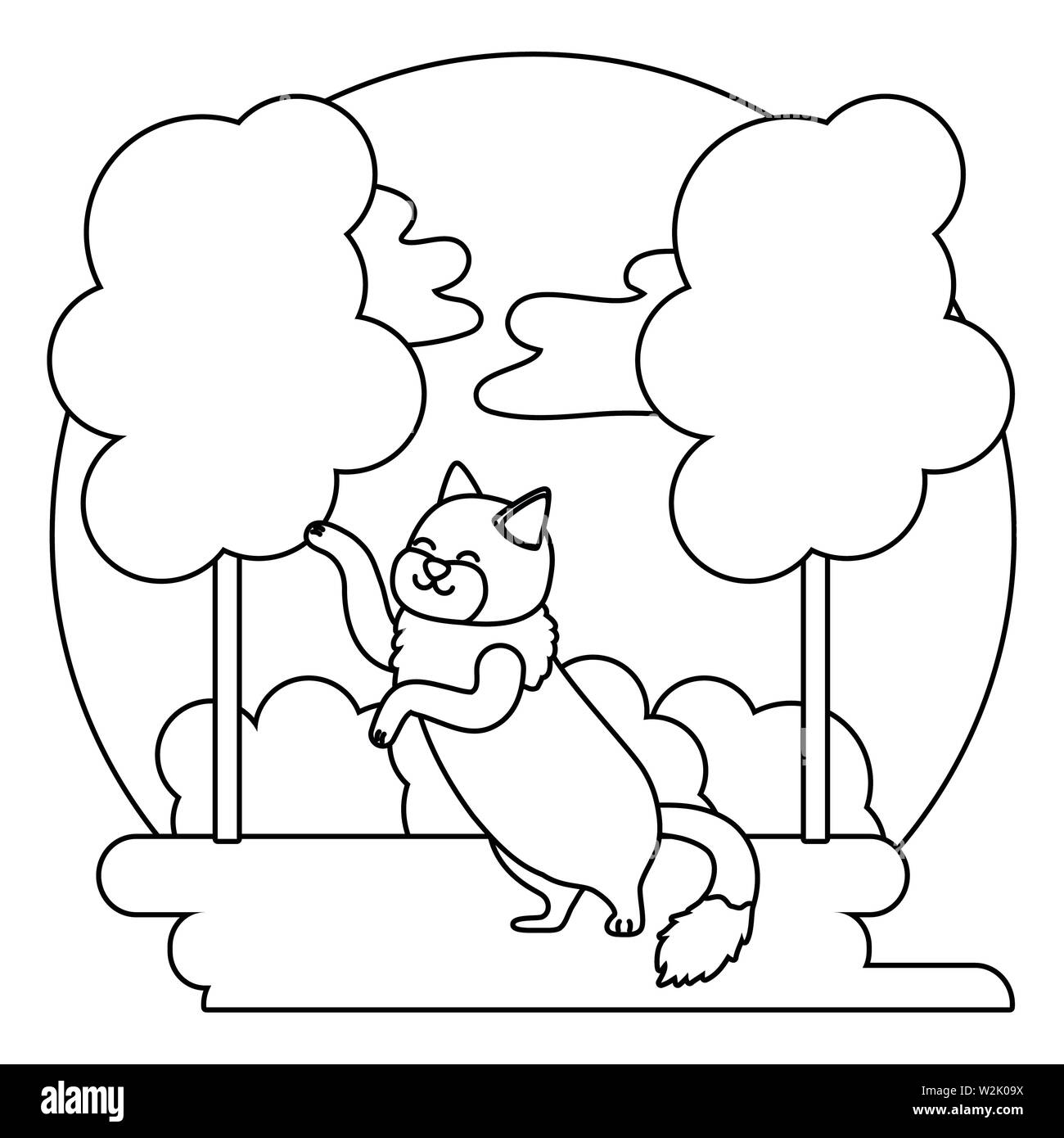 Cat cartoon design, Mascot pet animal domestic cute life nature and ...