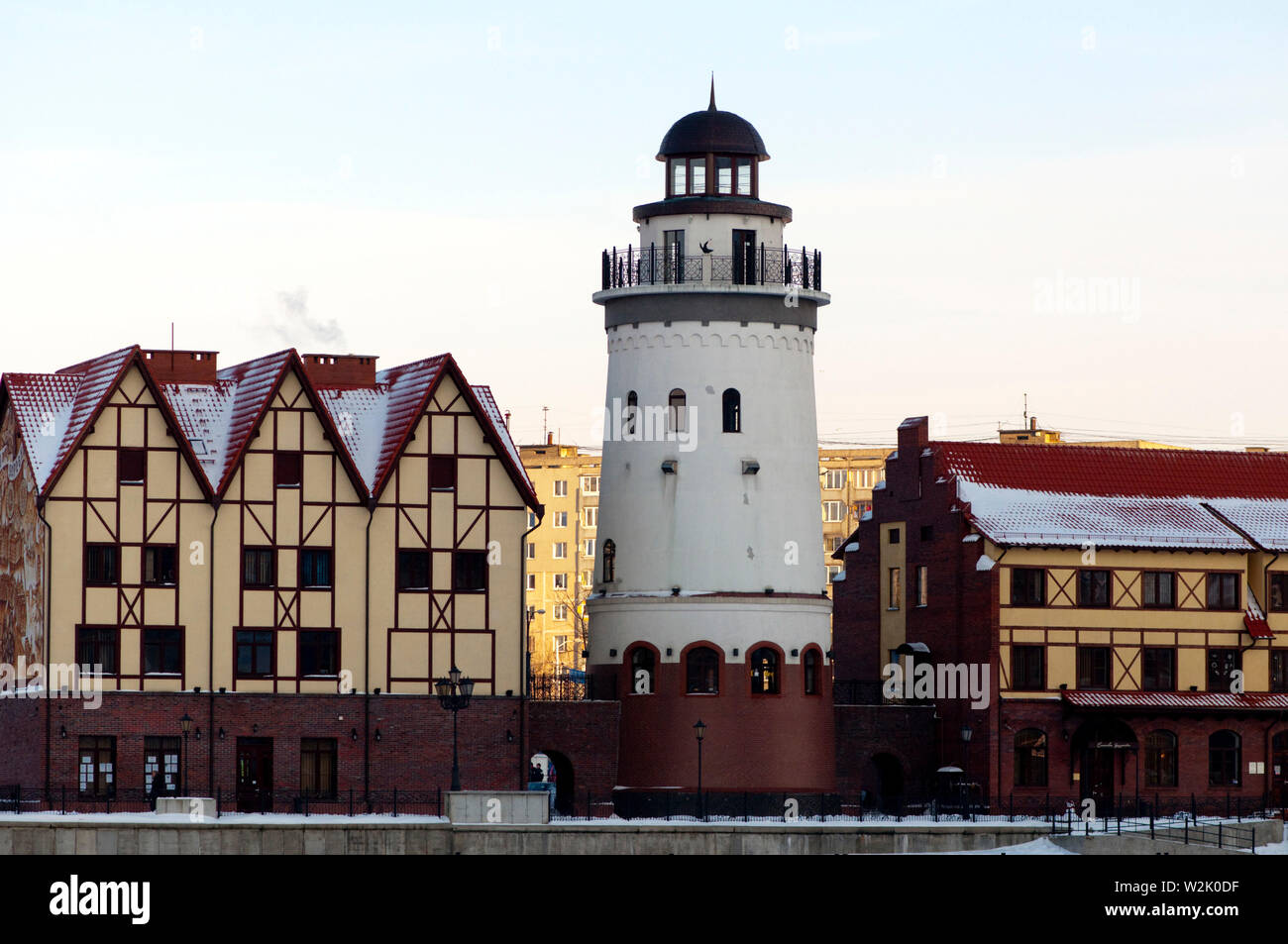 Ancient buildings in Kaliningrad. The ethnographic and trading-craft ...