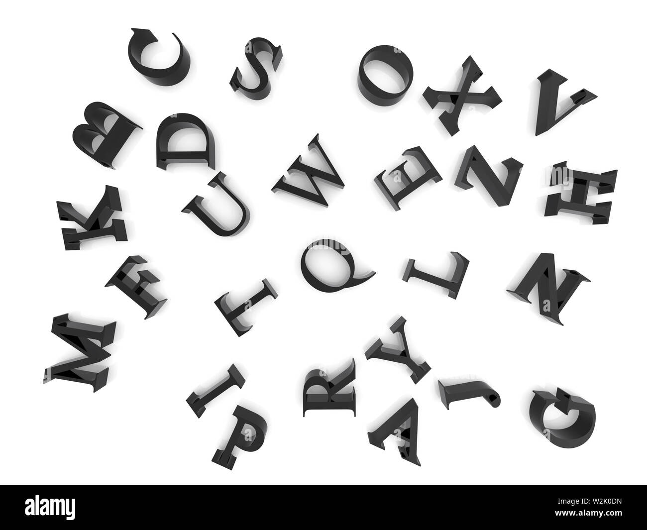 High resolution image alphabet. 3d illustration over white backgrounds ...