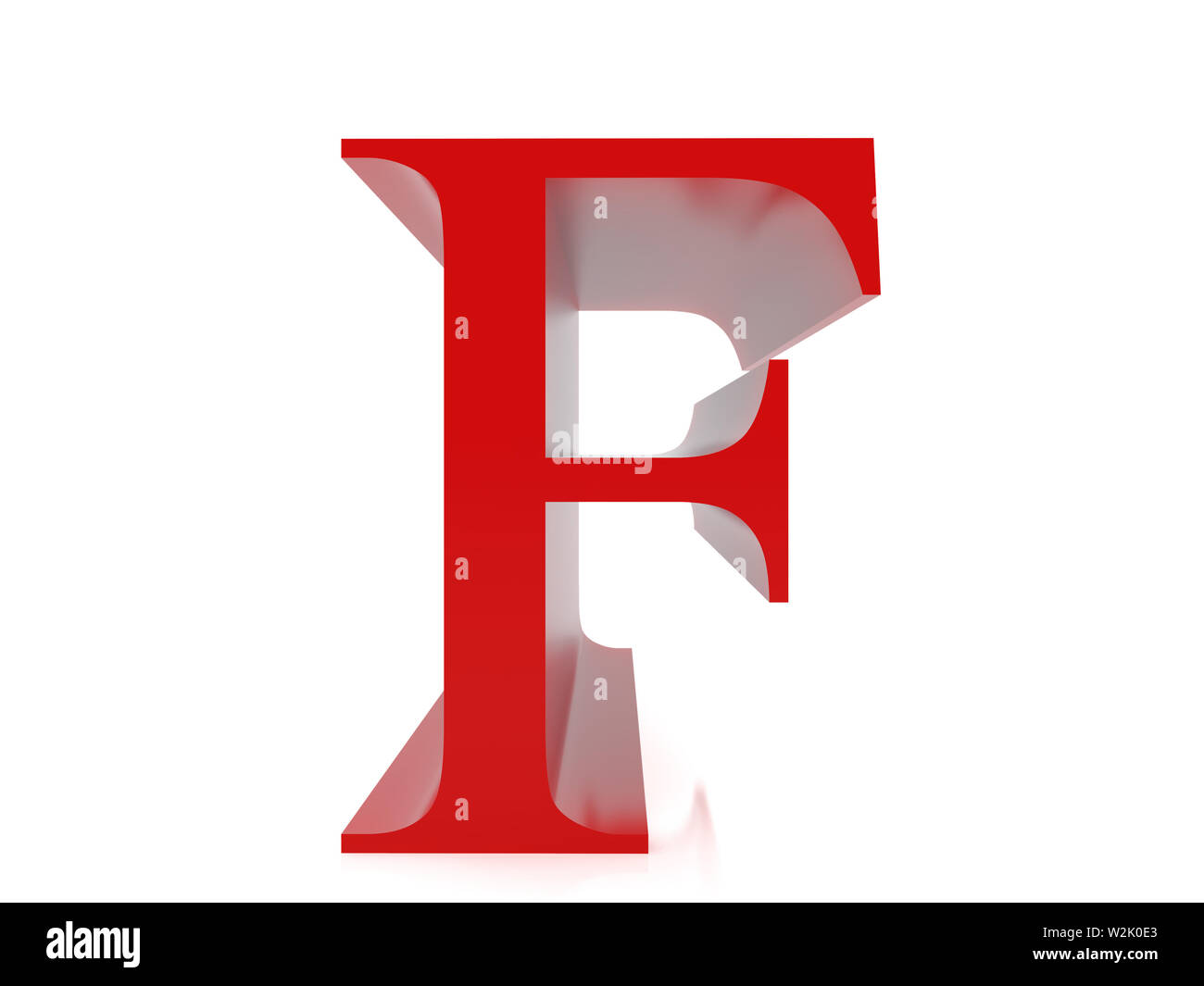 3d illustration over white backgrounds. High resolution image. Letter F ...