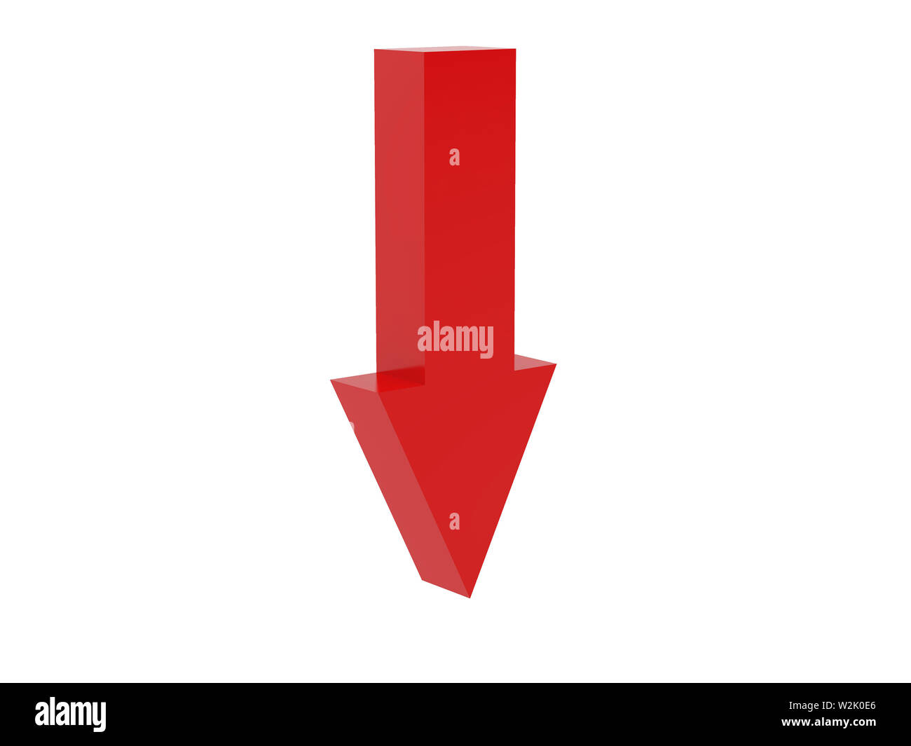 High resolution image. 3d illustration. The red arrow specifies ...