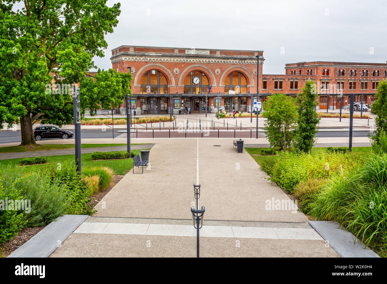 Saint Quentin Railway Station, Saint Quentin, Aisne, France on 7 July ...