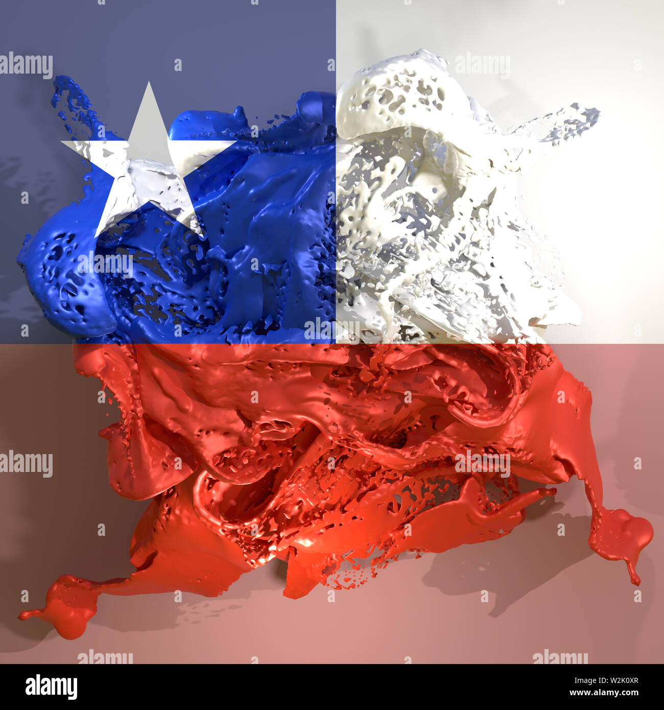Wavy flag of chile hi-res stock photography and images - Alamy