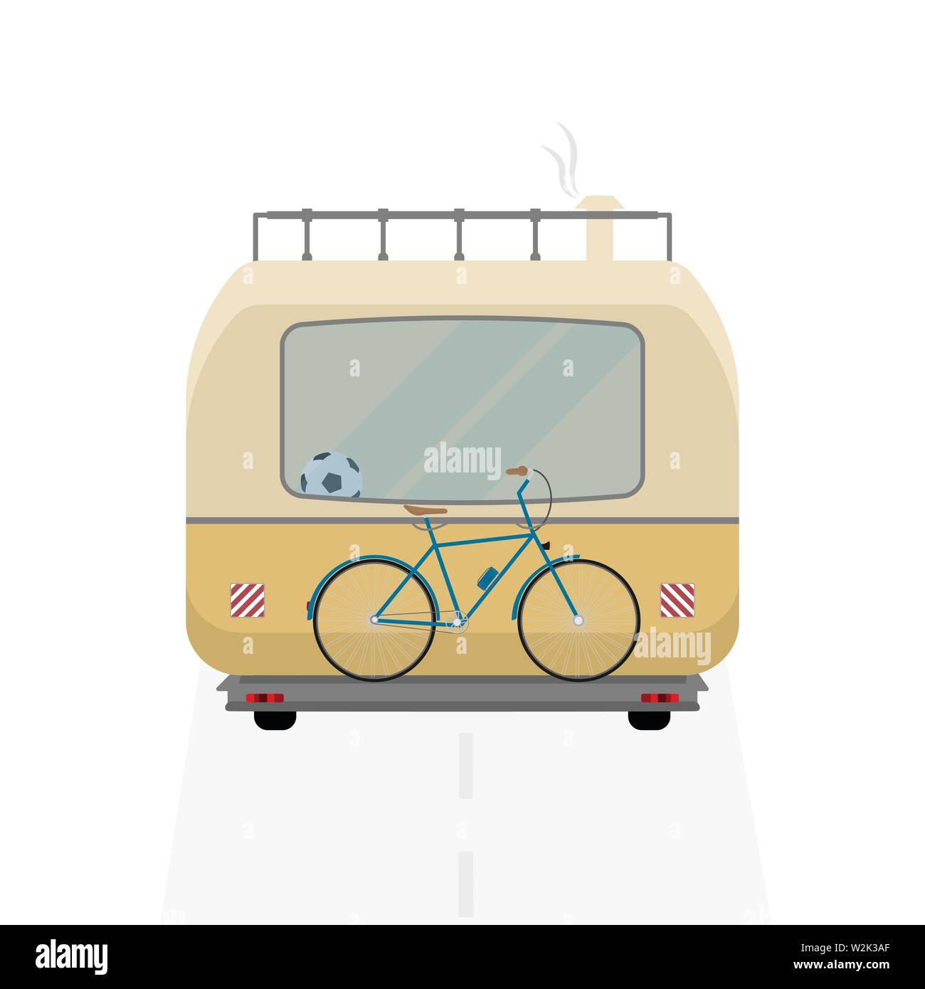 Camping bus. Back side of camping bus Stock Vector Image & Art - Alamy