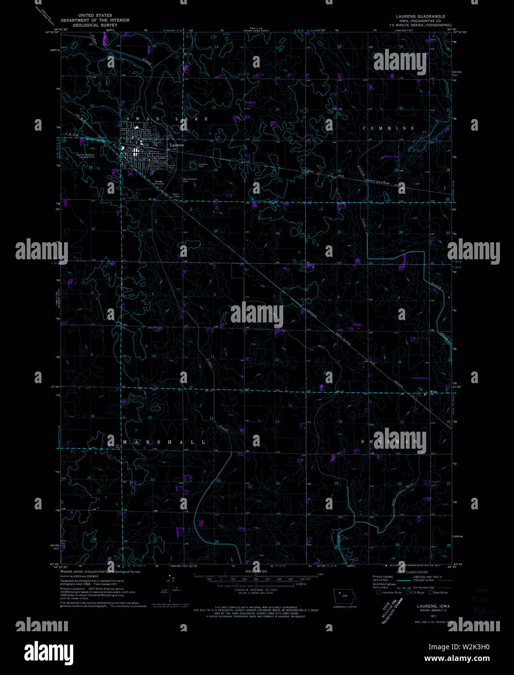 Laurens iowa map hi-res stock photography and images - Alamy