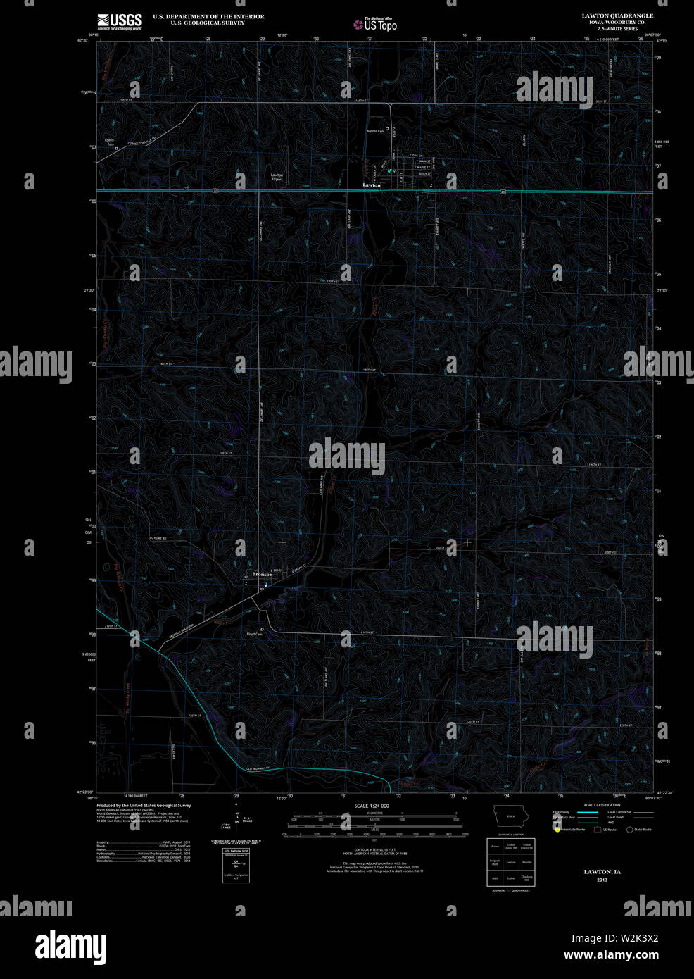 Map of lawton hi-res stock photography and images - Alamy