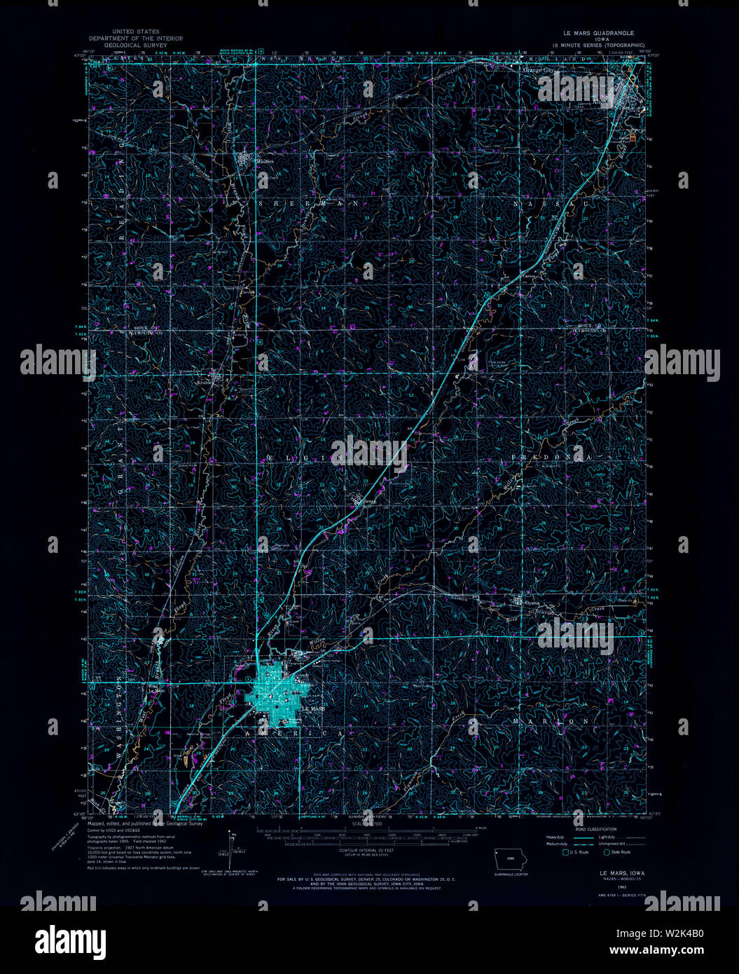 Map of le mars hi-res stock photography and images - Alamy