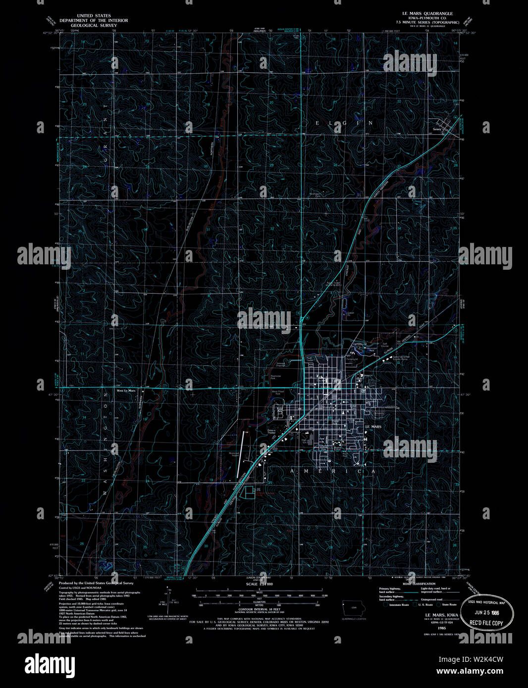 Map of le mars hi-res stock photography and images - Alamy