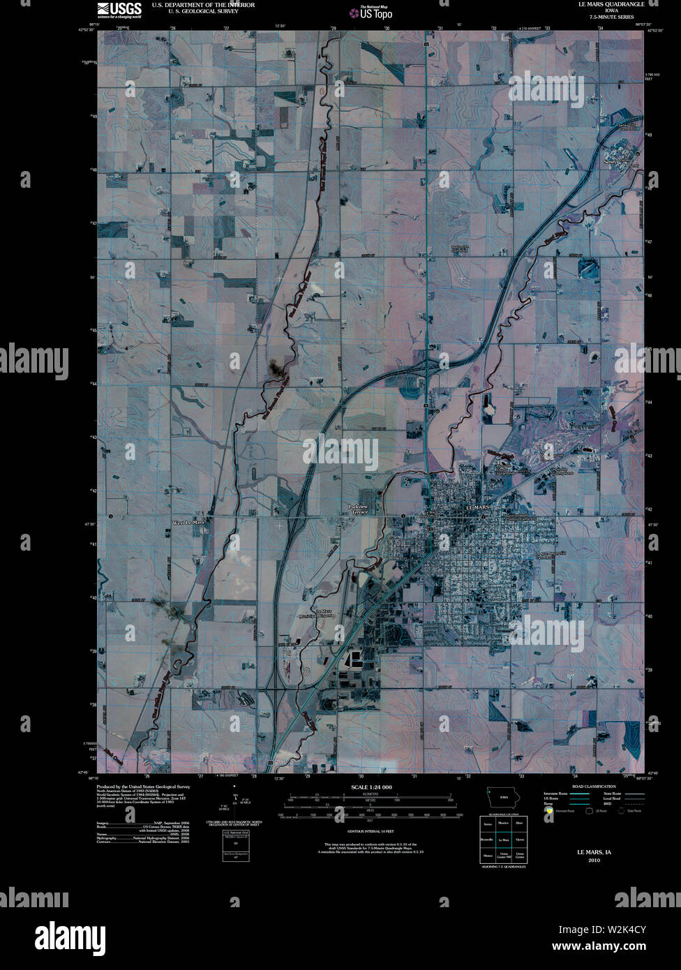 Map of le mars hi-res stock photography and images - Alamy
