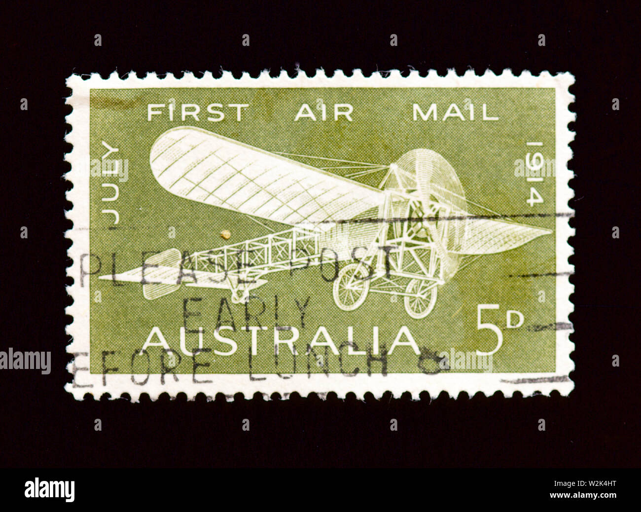 Australia Postage Stamp - First Air Mail 1914 Anniversary Stock Photo ...