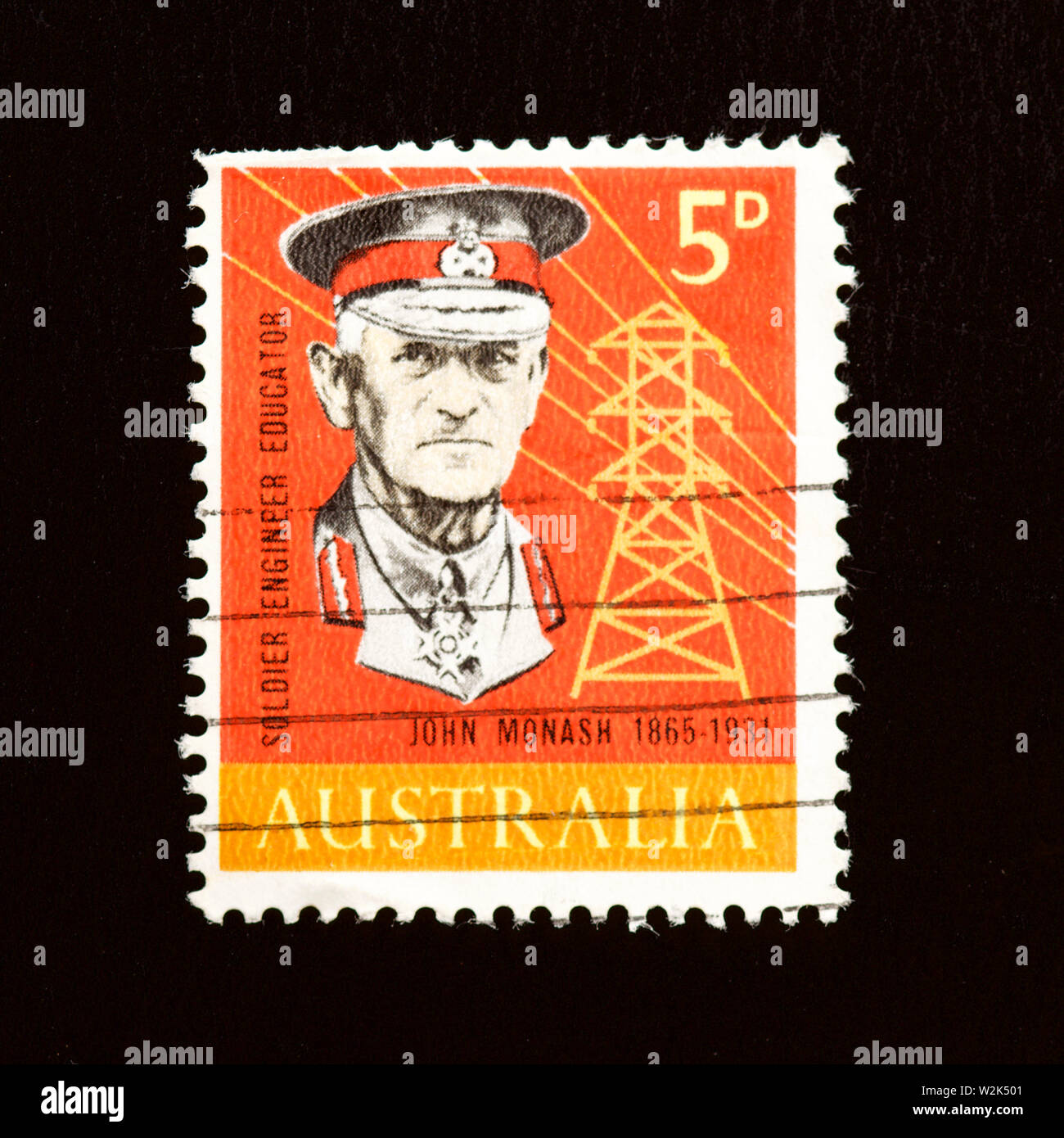 Australia Postage Stamp - General Monash Stock Photo - Alamy