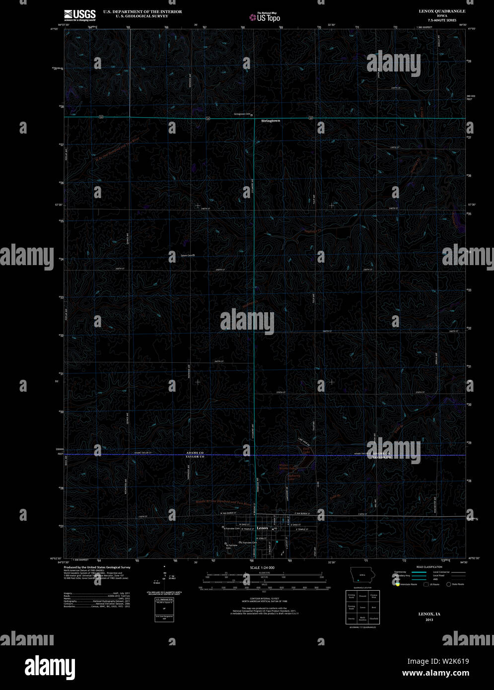 Map of lenox hi-res stock photography and images - Alamy