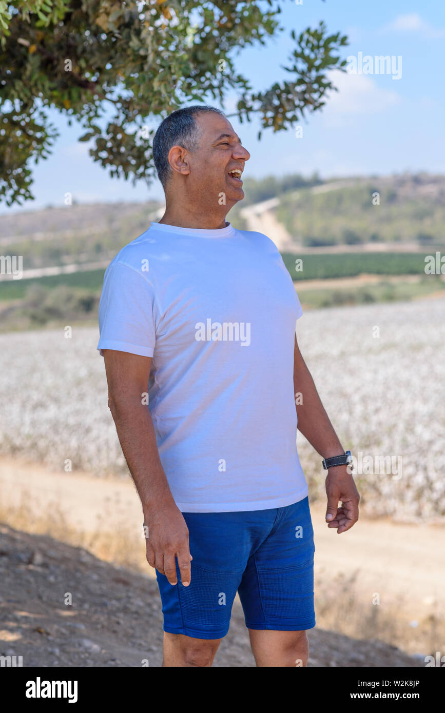 Old Active Senior Man shouting. Shout. Emotional man screaming on ...