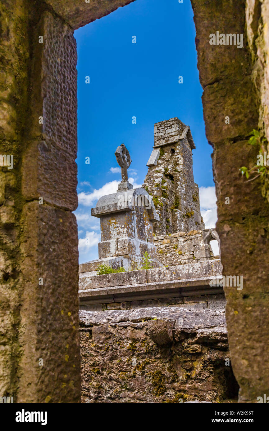 Ruins of Ross Errilly Friary in Headford Co. Galway founded 1351 AD one ...