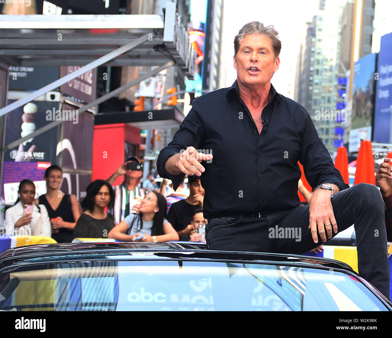 New York, NY, USA. 09th July, 2019. David Hasselhoff and KITT on Good ...
