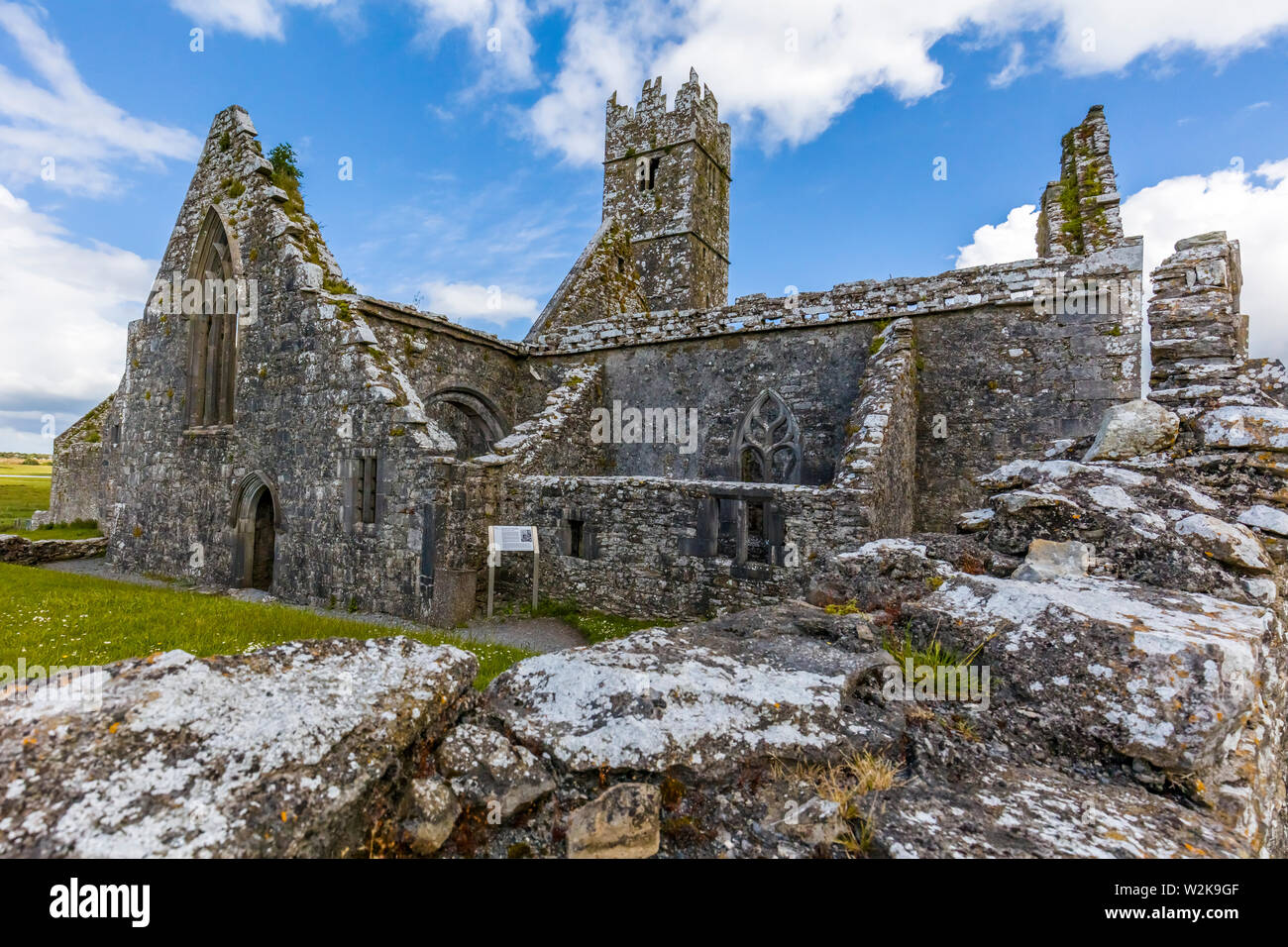 Ruins of Ross Errilly Friary in Headford Co. Galway founded 1351 AD one ...