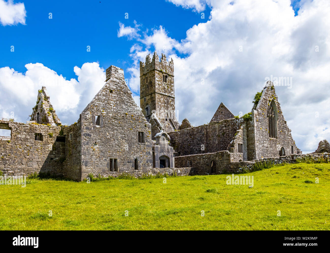 Ruins of Ross Errilly Friary in Headford Co. Galway founded 1351 AD one ...