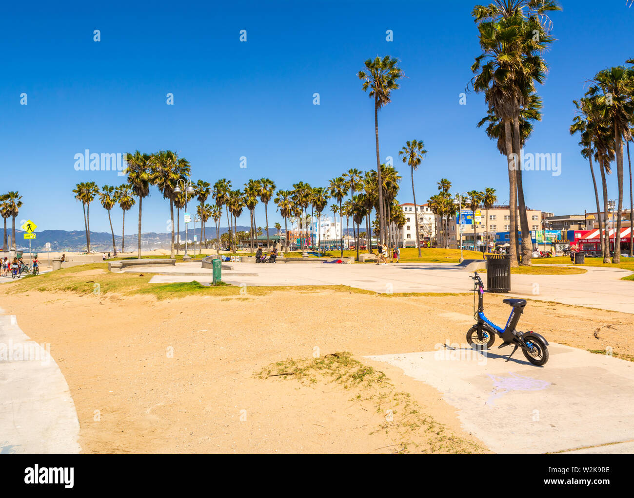 VENICE BEACH, CALIFORNIA, USA - April 10, 2019: View od Venice Beach ...