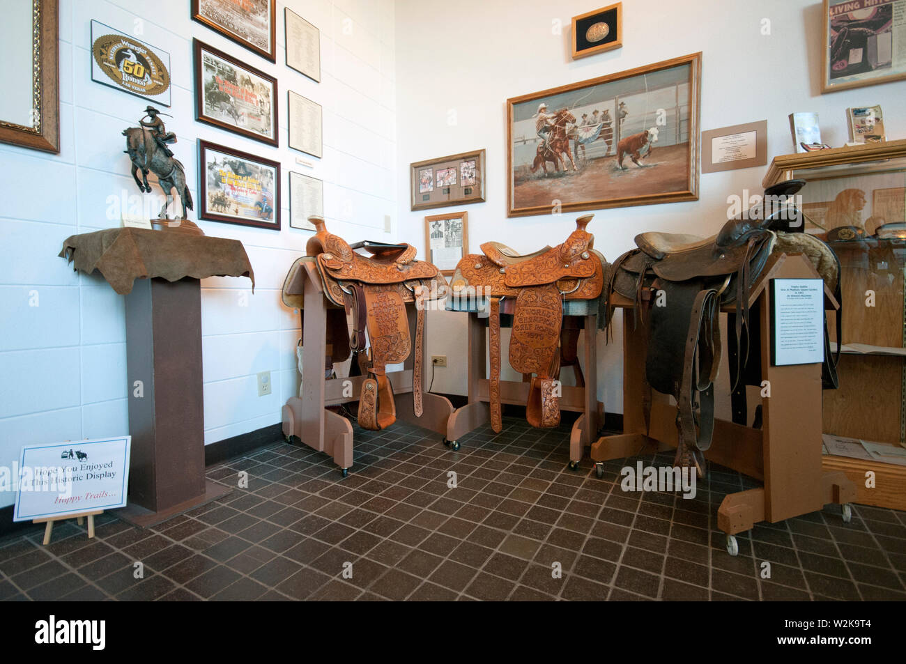 Trophy saddles in Rodeo Room, High Plains Western Heritage Center ...