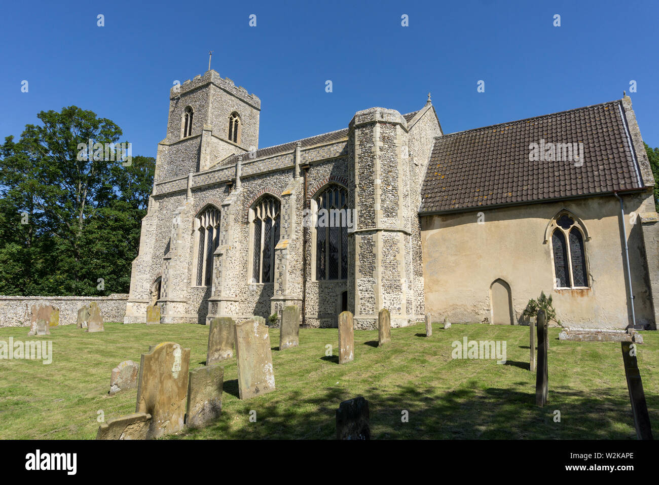 The church of St John the Baptist in the village of Stiffkey, Norfolk ...