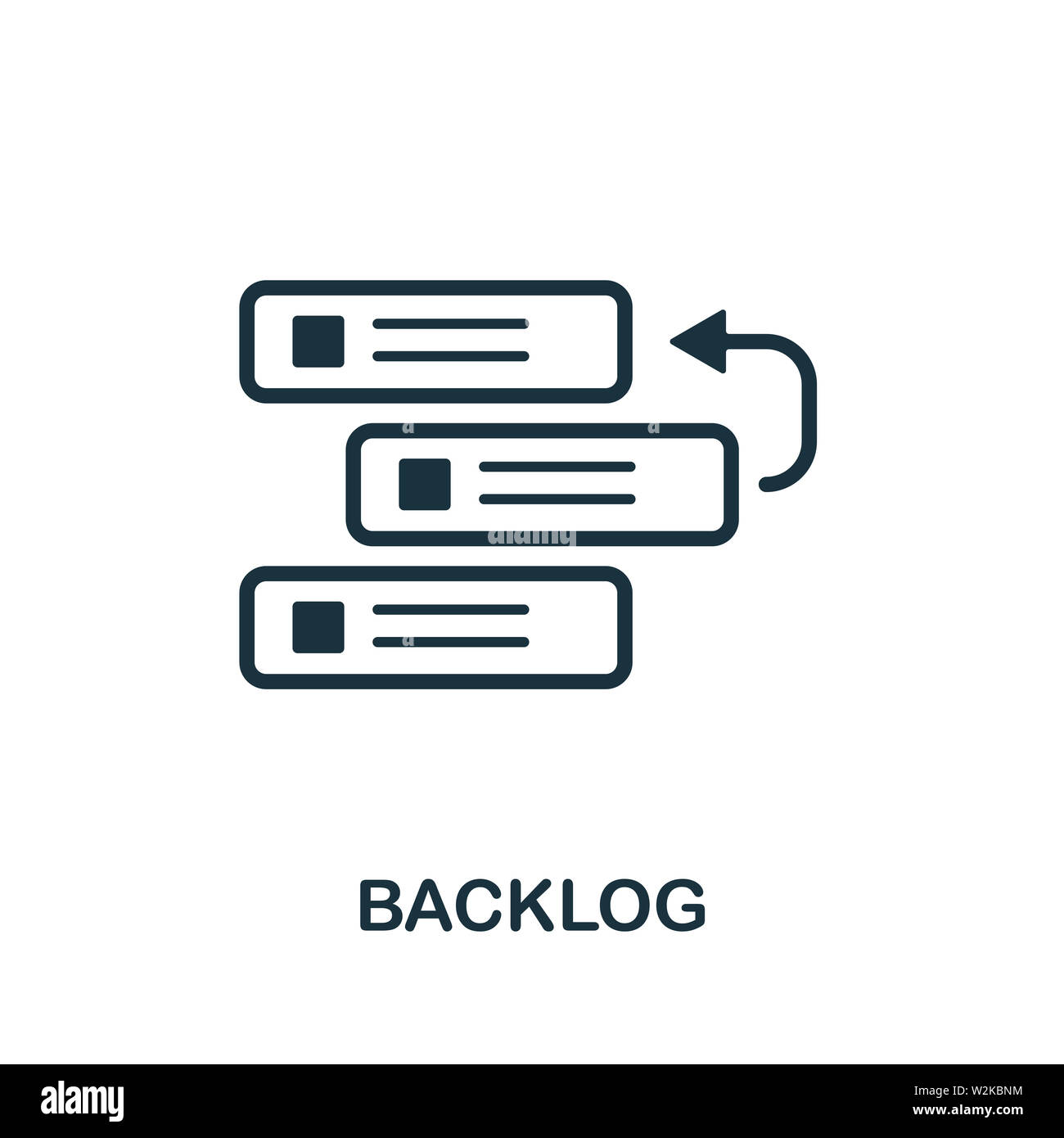Backlog icon symbol. Creative sign from agile icons collection. Filled ...