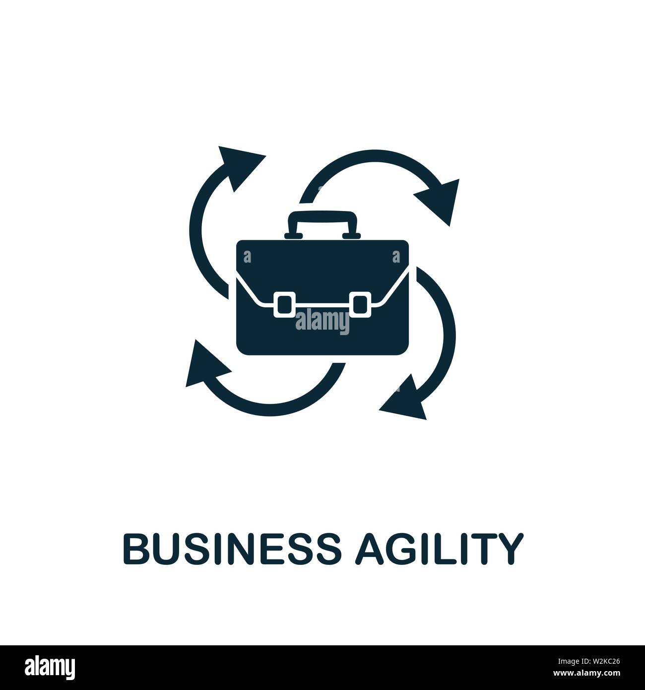 Business Agility vector icon illustration. Creative sign from agile ...