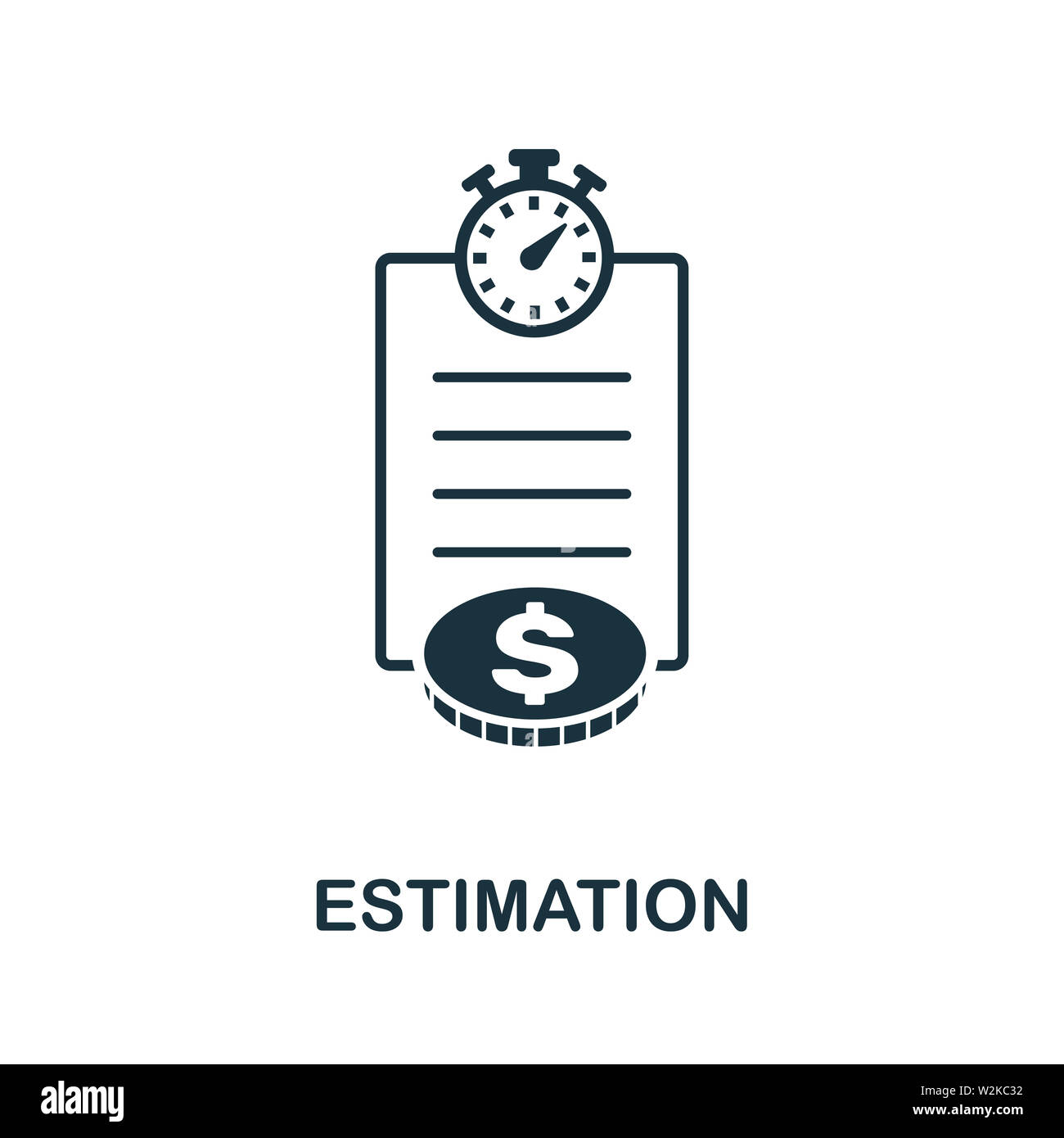 Estimation icon symbol. Creative sign from agile icons collection ...