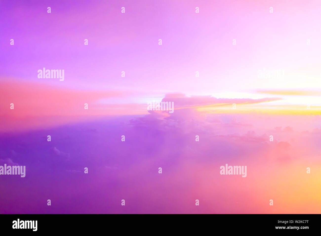 Sunset sky with clouds. Top view Stock Photo - Alamy