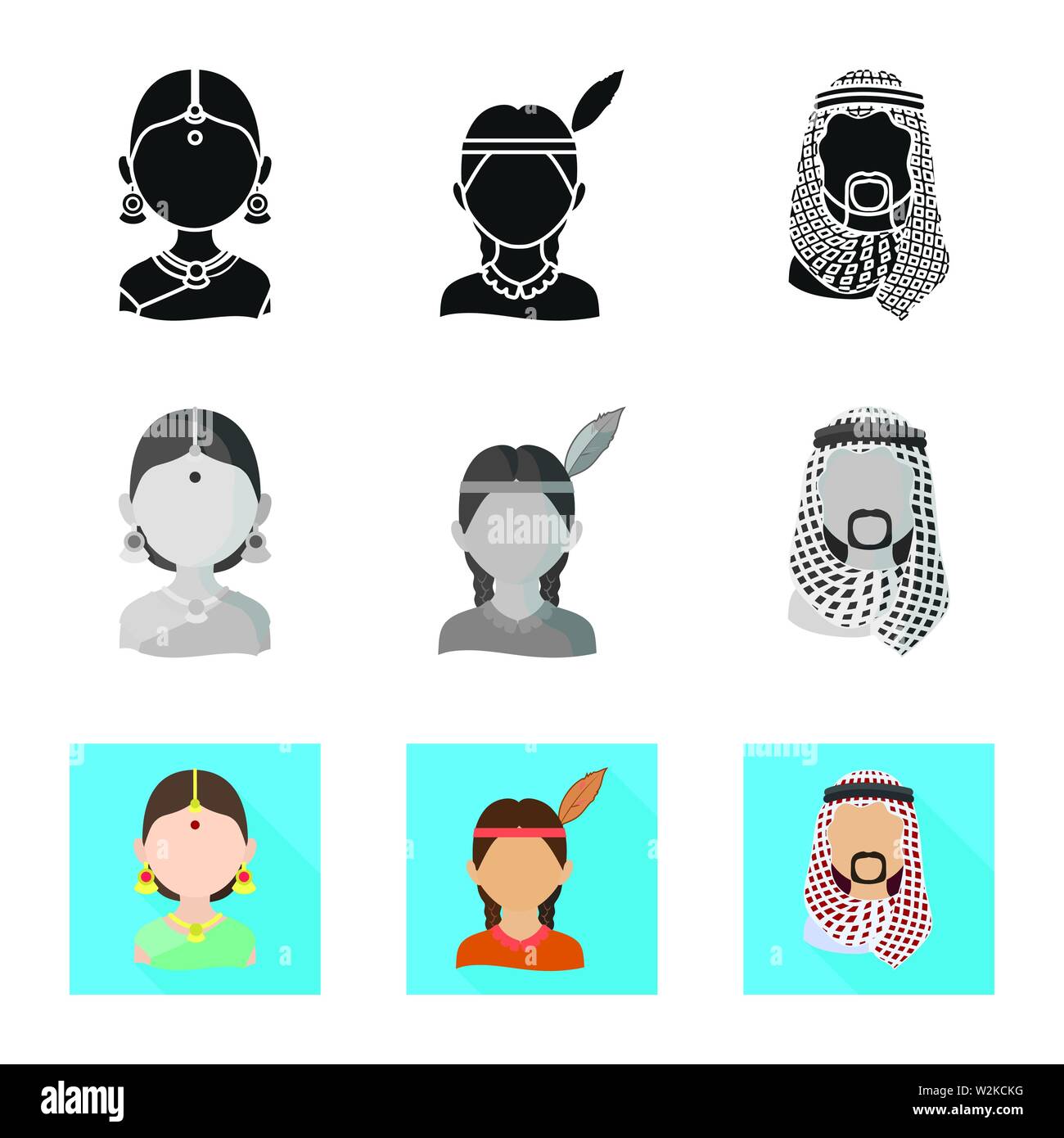 Vector design of imitator and resident icon. Set of imitator and ...