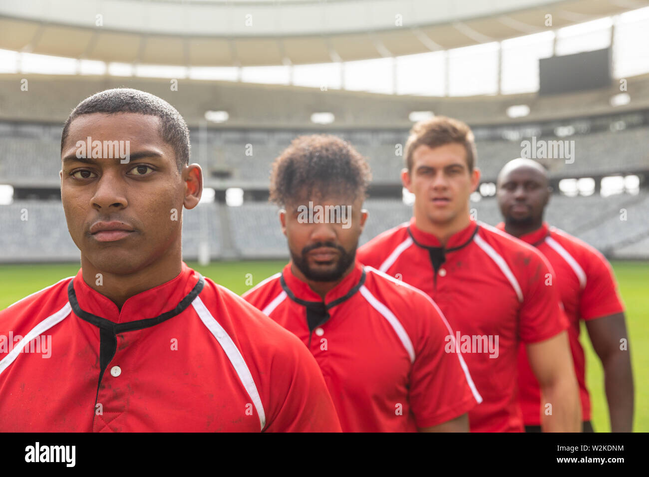 Standing together in stadium rugby hi-res stock photography and images ...