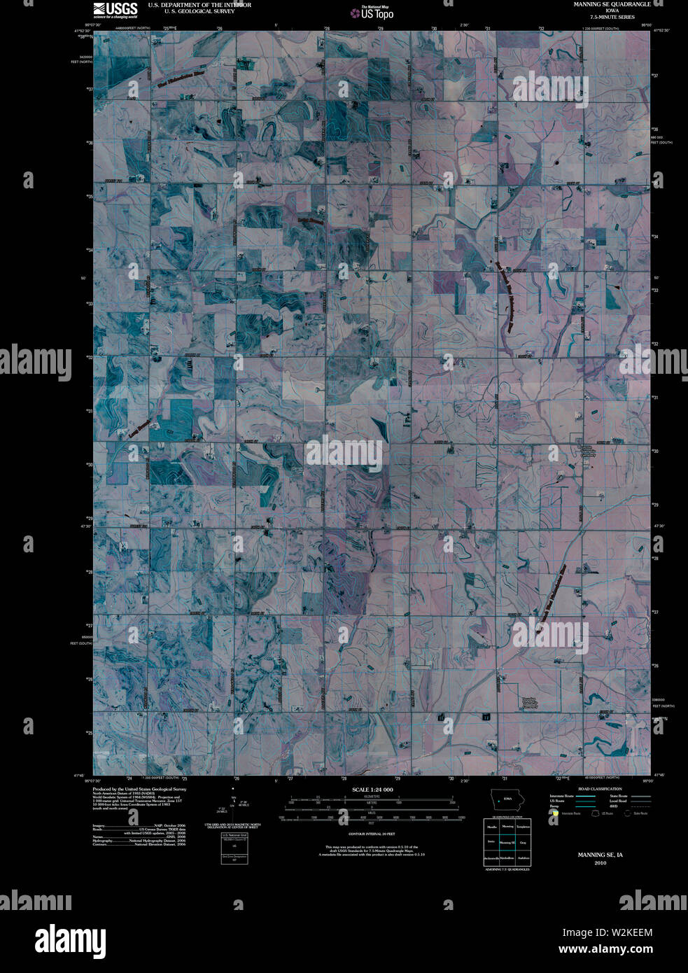 Manning iowa map hi-res stock photography and images - Alamy